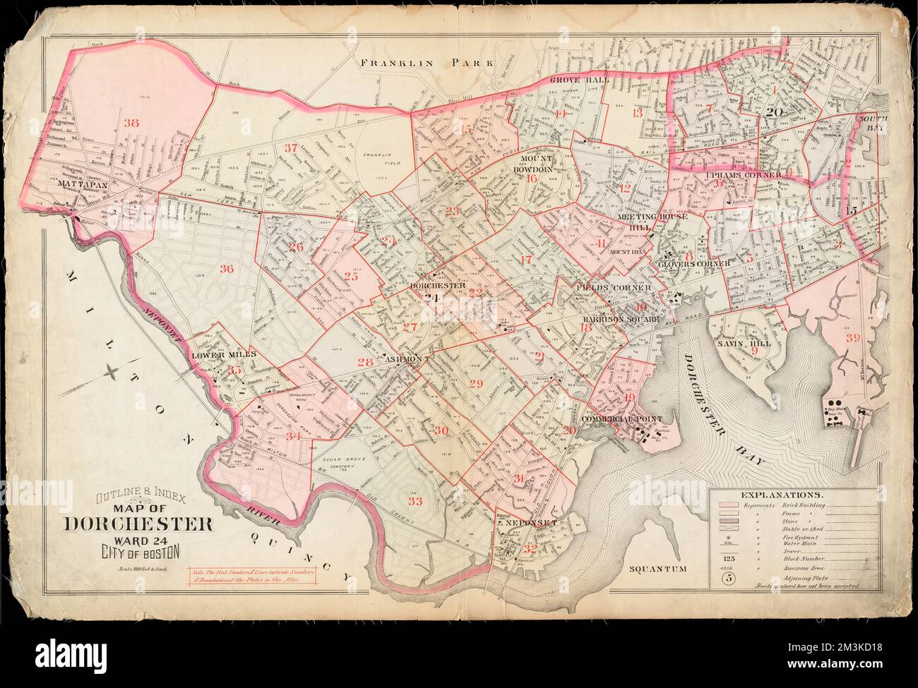 Outline & index map of Dorchester, ward 24, city of Boston , Boston ...
