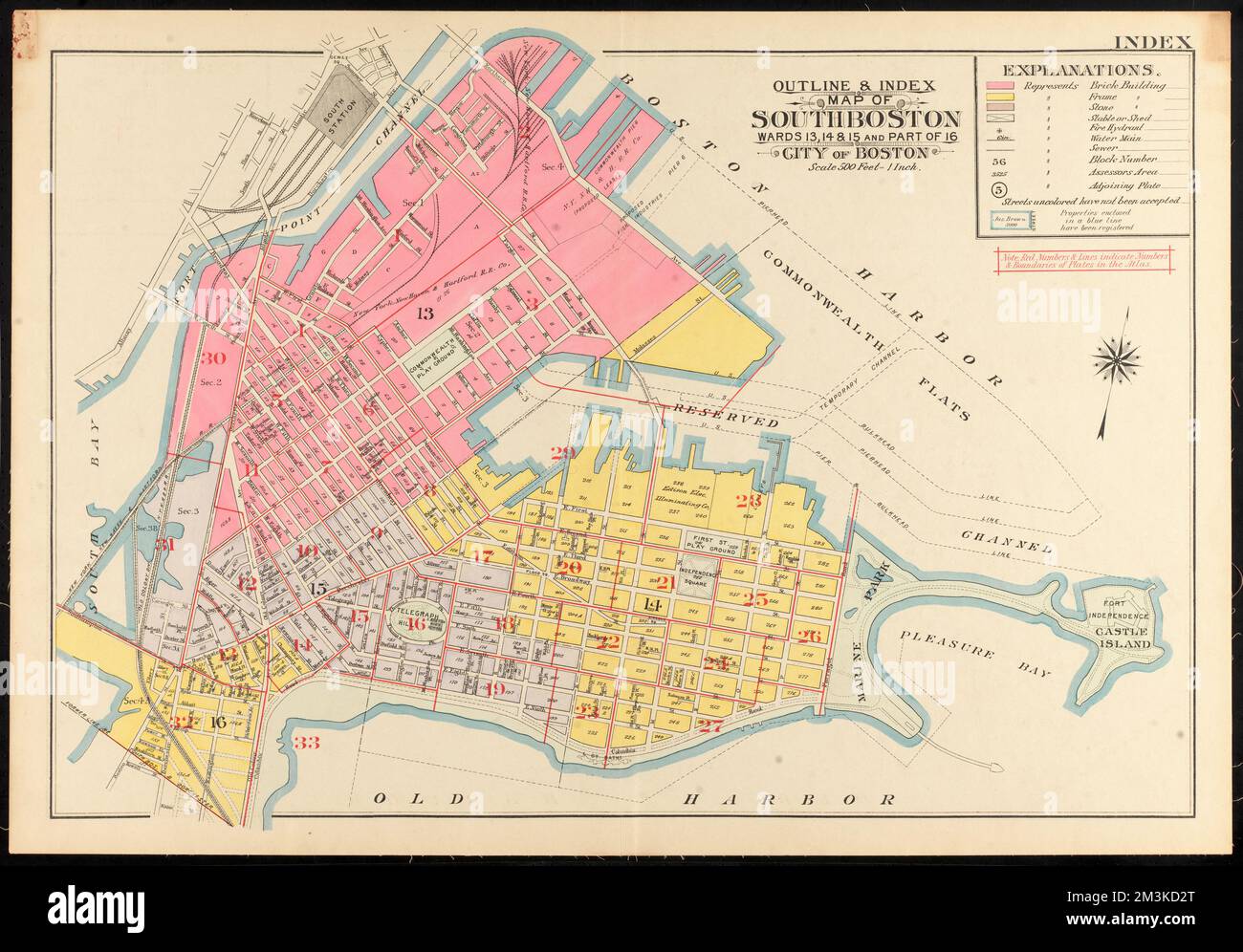 Outline & index map of South Boston, wards 13, 14, & 15, and part of 16 ...