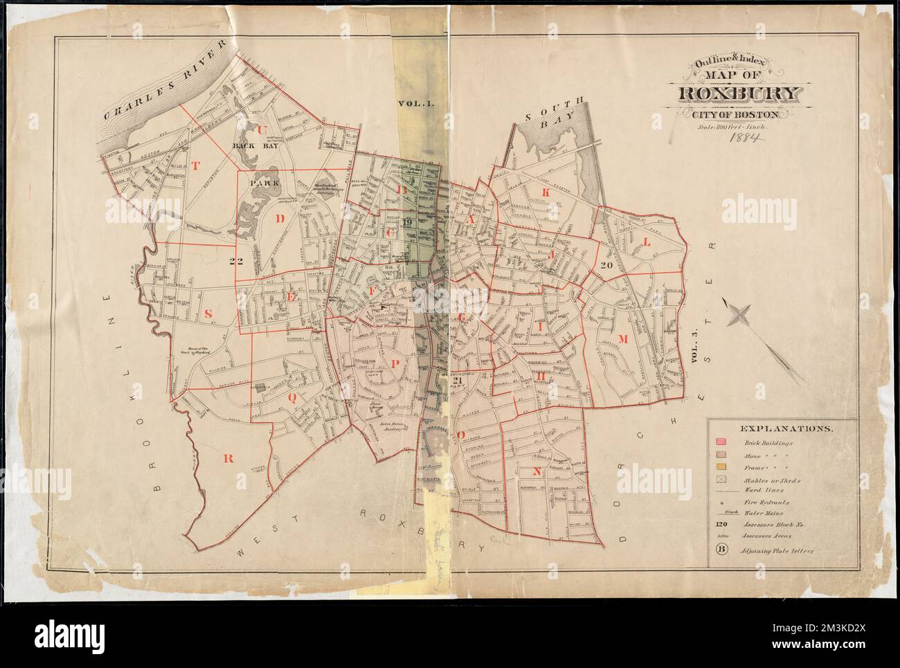 Outline & index map of Roxbury, city of Boston , Boston Mass., Maps ...