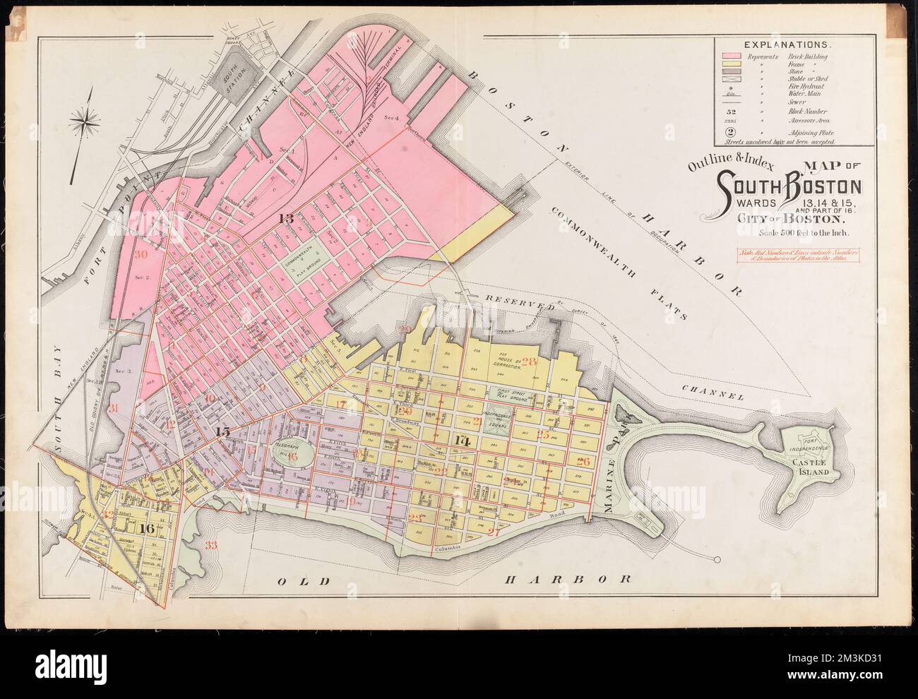 Outline & index map of South Boston, wards 13, 14, & 15, and part of 16 ...