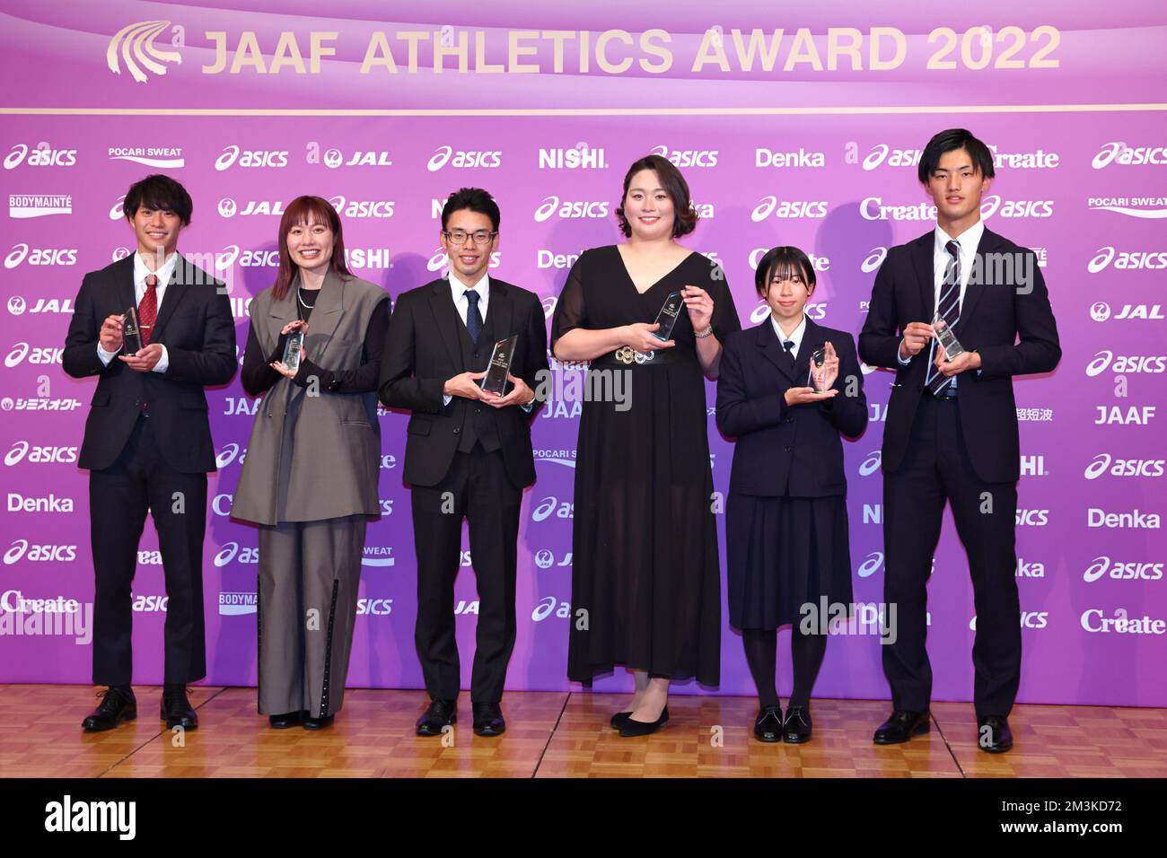 Tokyo, Japan. 15th Dec, 2022. (L-R) Ryuichiro Sakai, Mako Fukube, Toshikazu Yamanishi, Haruka ...