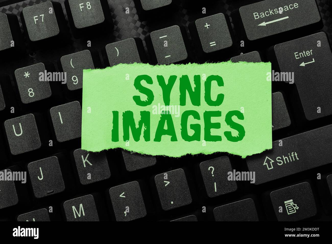 Text sign showing Sync Images. Internet Concept Making photos identical ...