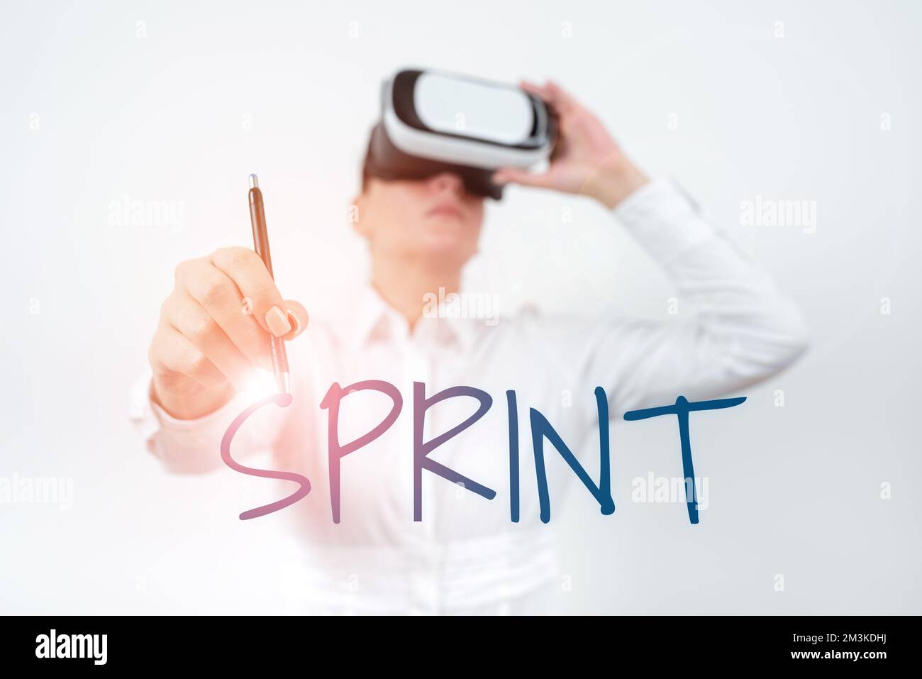 Hand writing sign Sprint, Business showcase to move at top speed ...