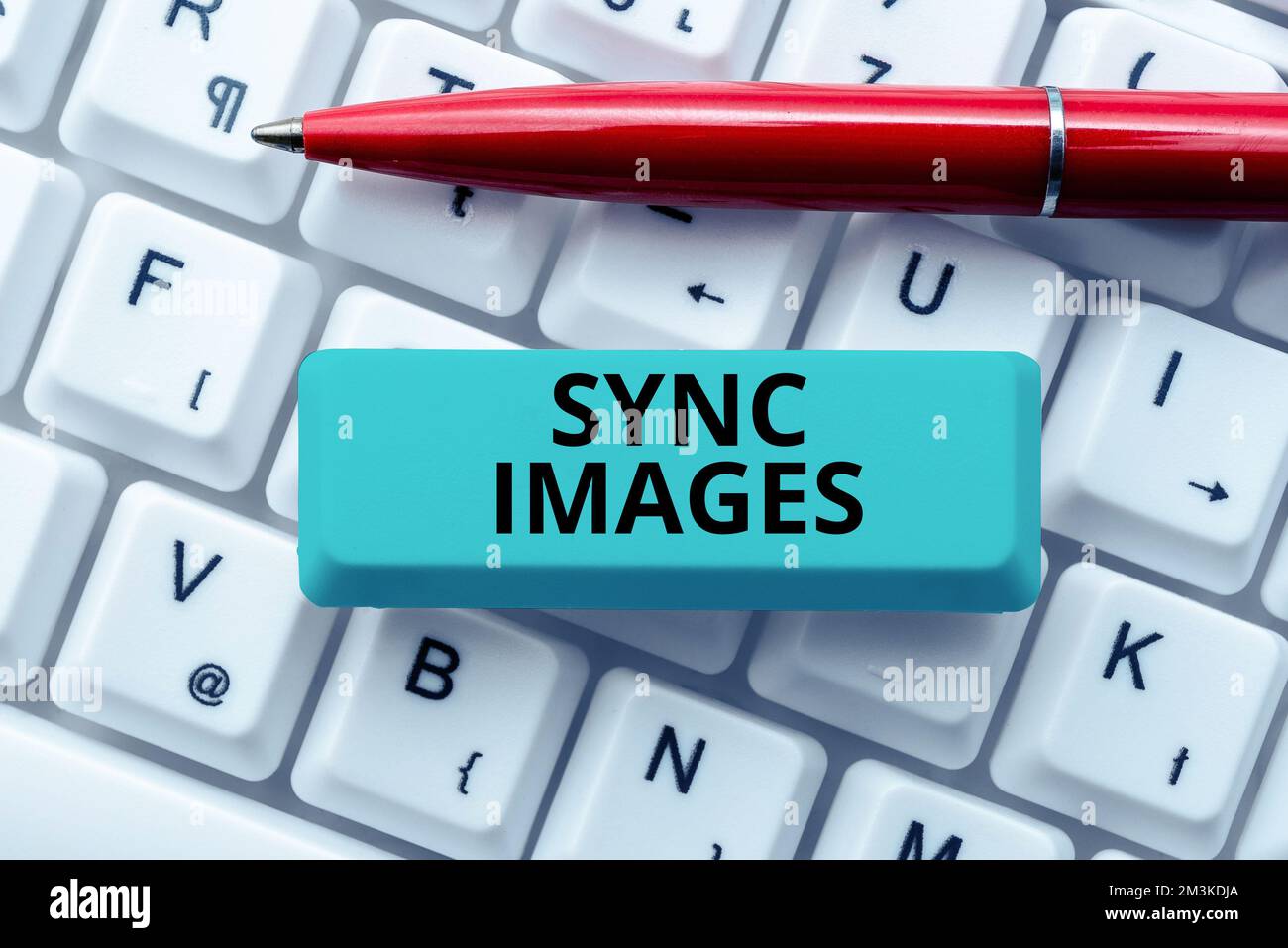 Text showing inspiration Sync Images. Concept meaning Making photos ...