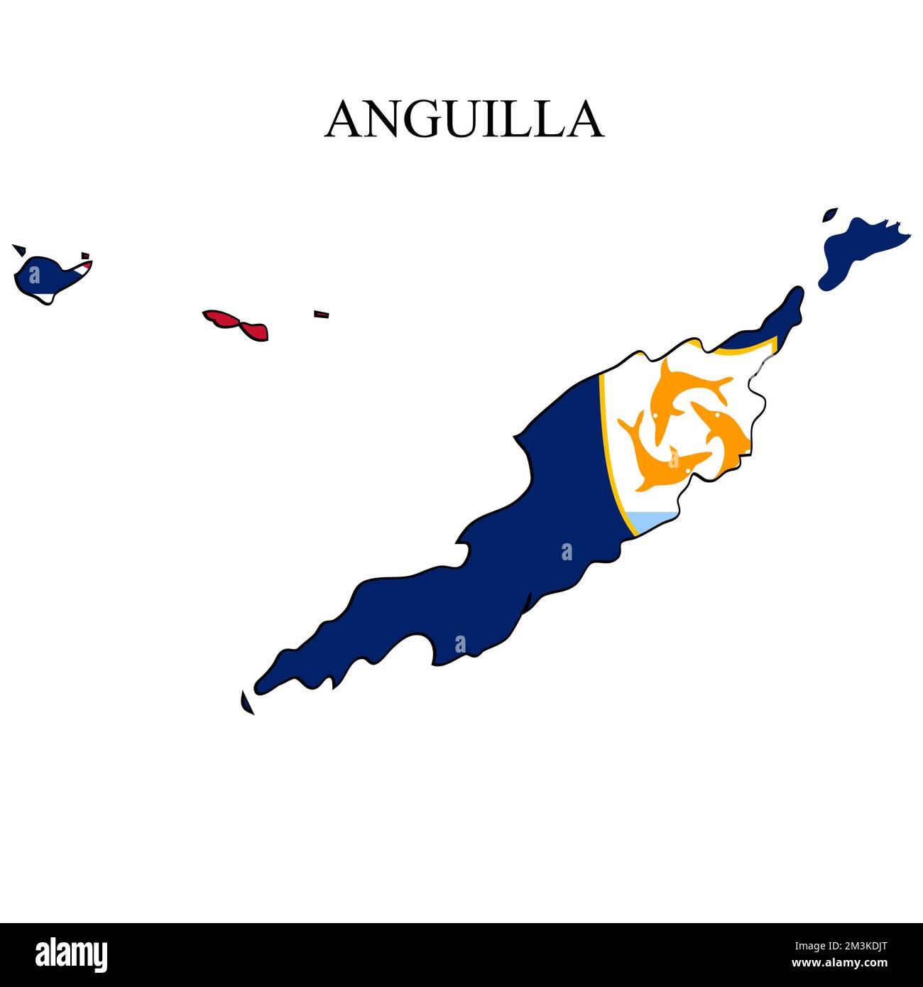 Anguilla On A Map Of The Caribbean