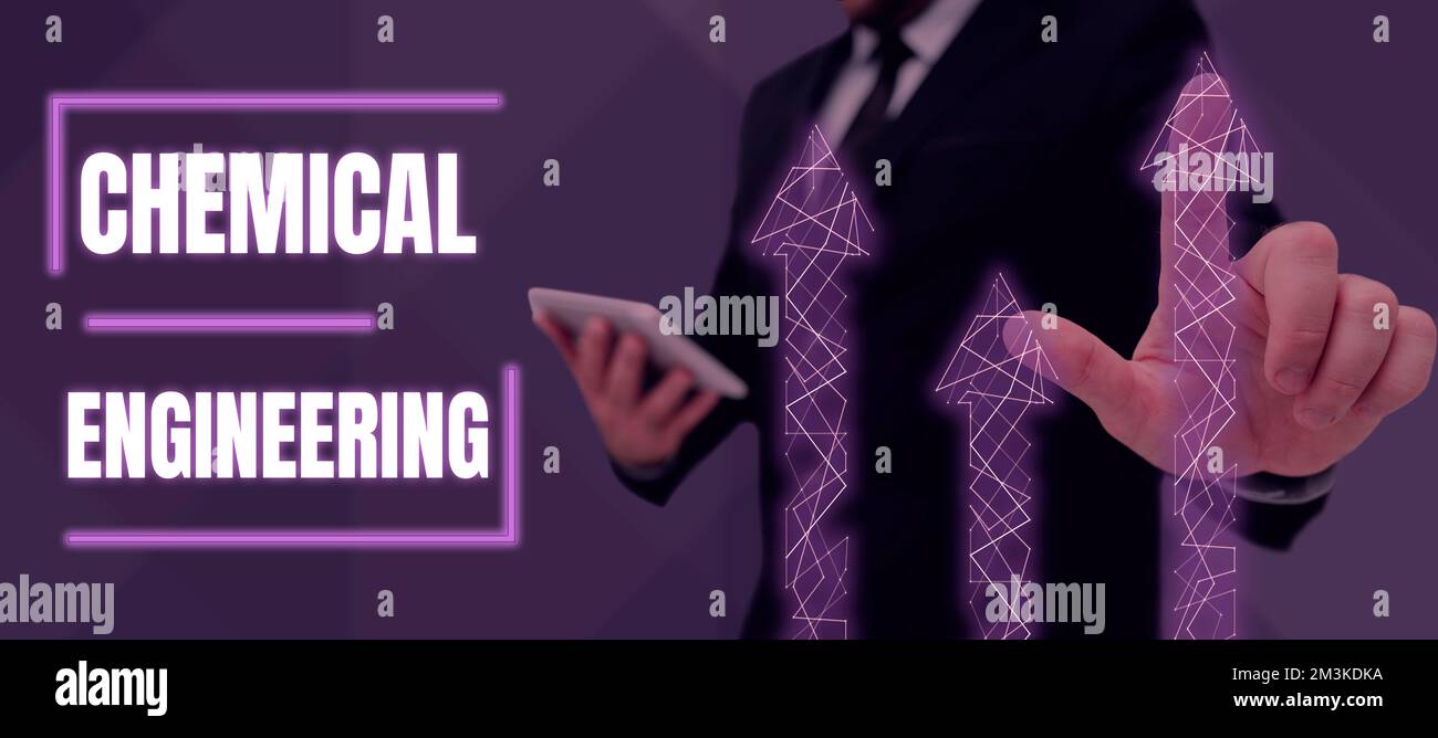 Conceptual caption Chemical Engineering. Business showcase developing ...