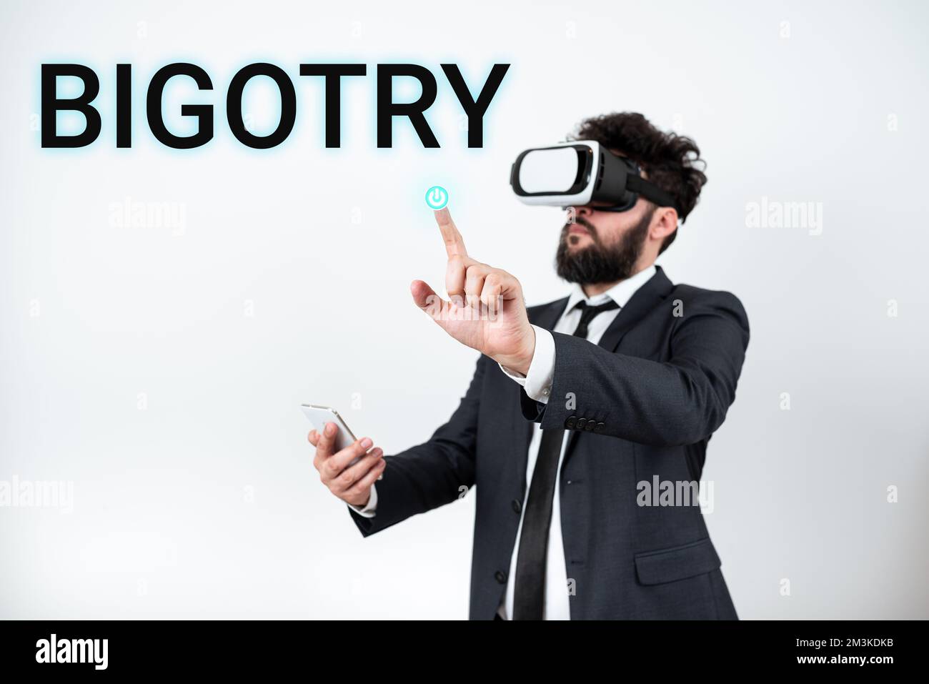 Conceptual display Bigotry. Concept meaning obstinate or intolerant ...