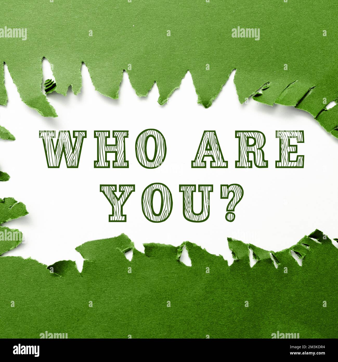 Hand writing sign Who Are You. Business idea Identify yourself ...