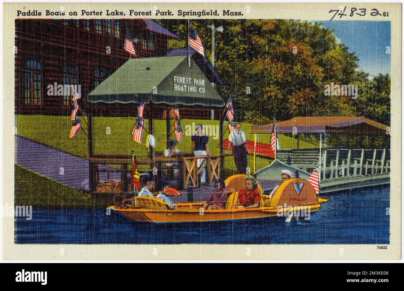 Paddle boats on Porter Lake, Forest Park, Springfield, Mass ...