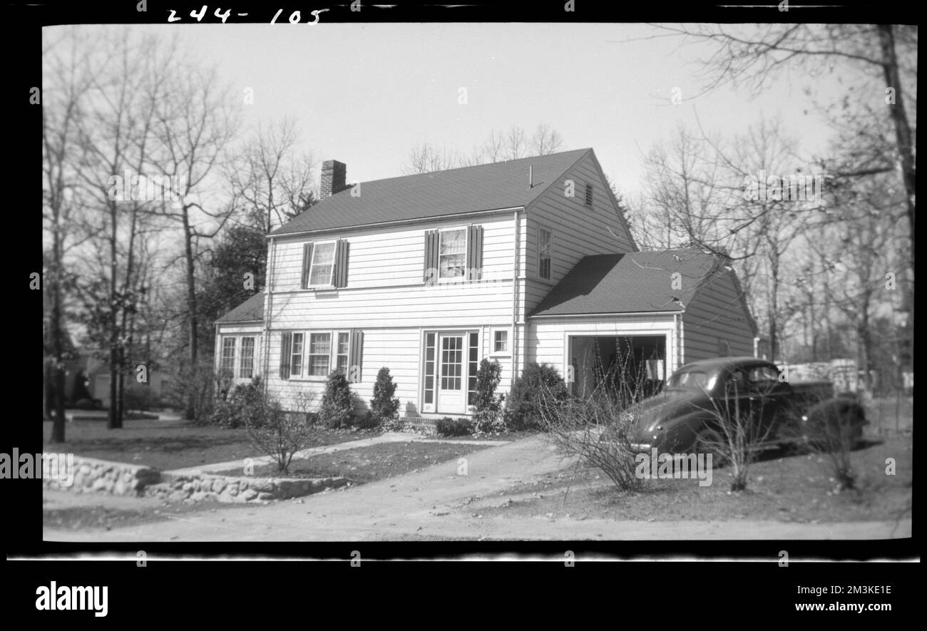 Page Rd #105 , Houses, Automobiles. Needham Building Collection Stock ...