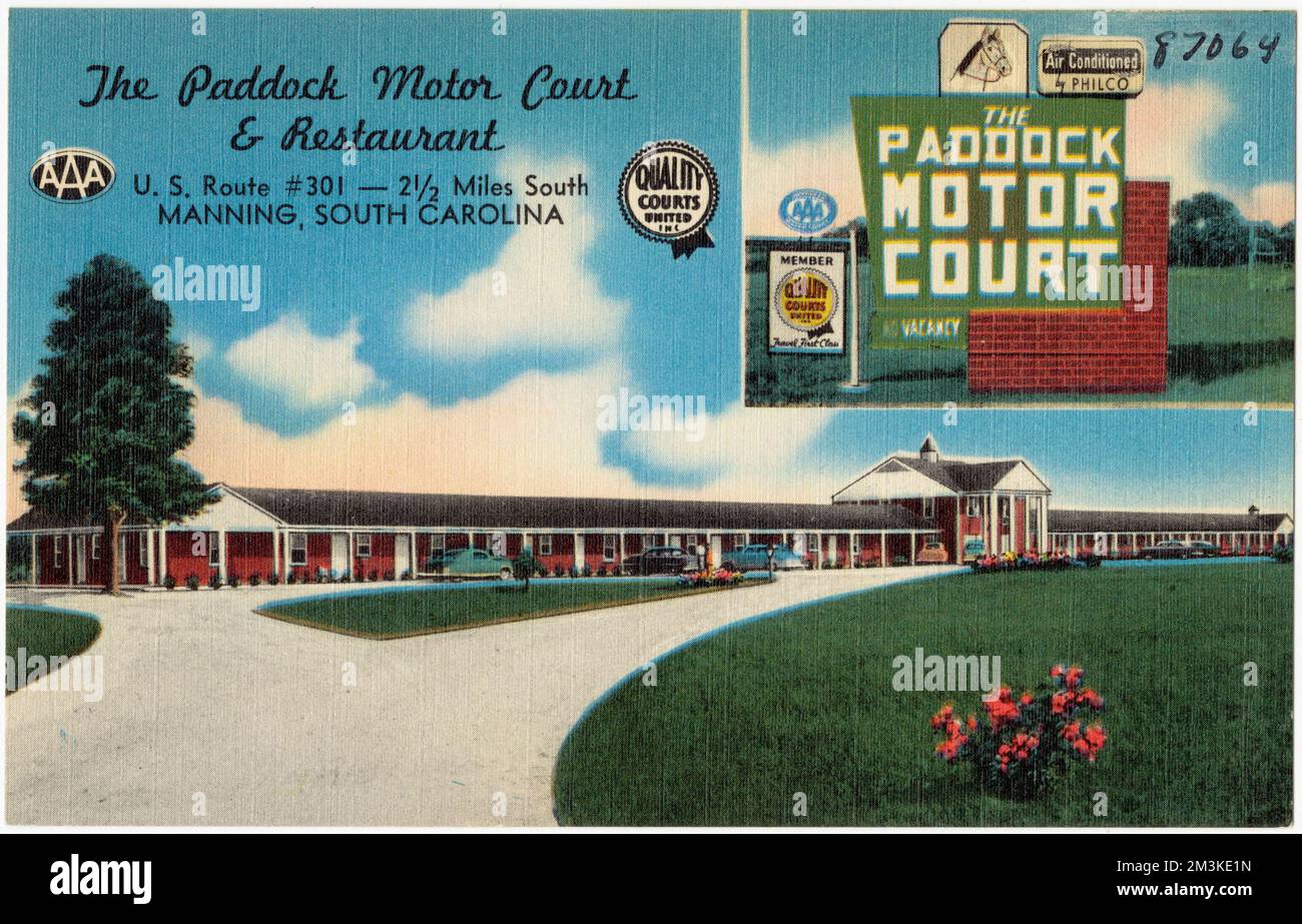 The Paddock Motor Court & Restaurant, U.S. Route #301 -- 2 1/2 miles ...