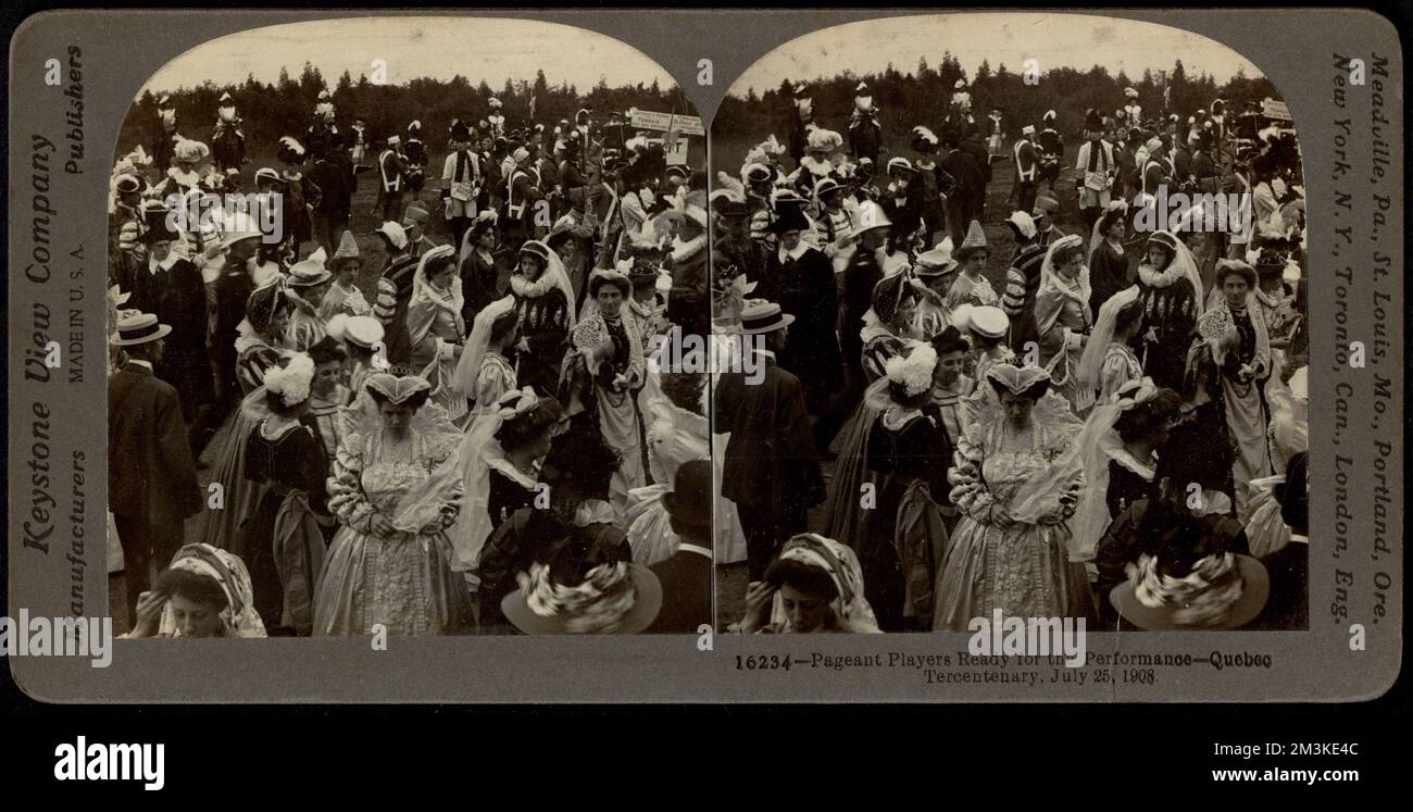 Pageant players ready for the performance - Quebec tercentenary, July ...