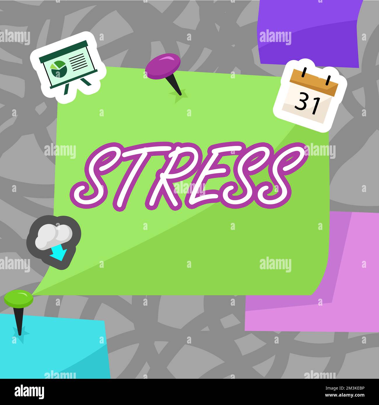 Sign displaying Stress. Word Written on a physical chemical or ...