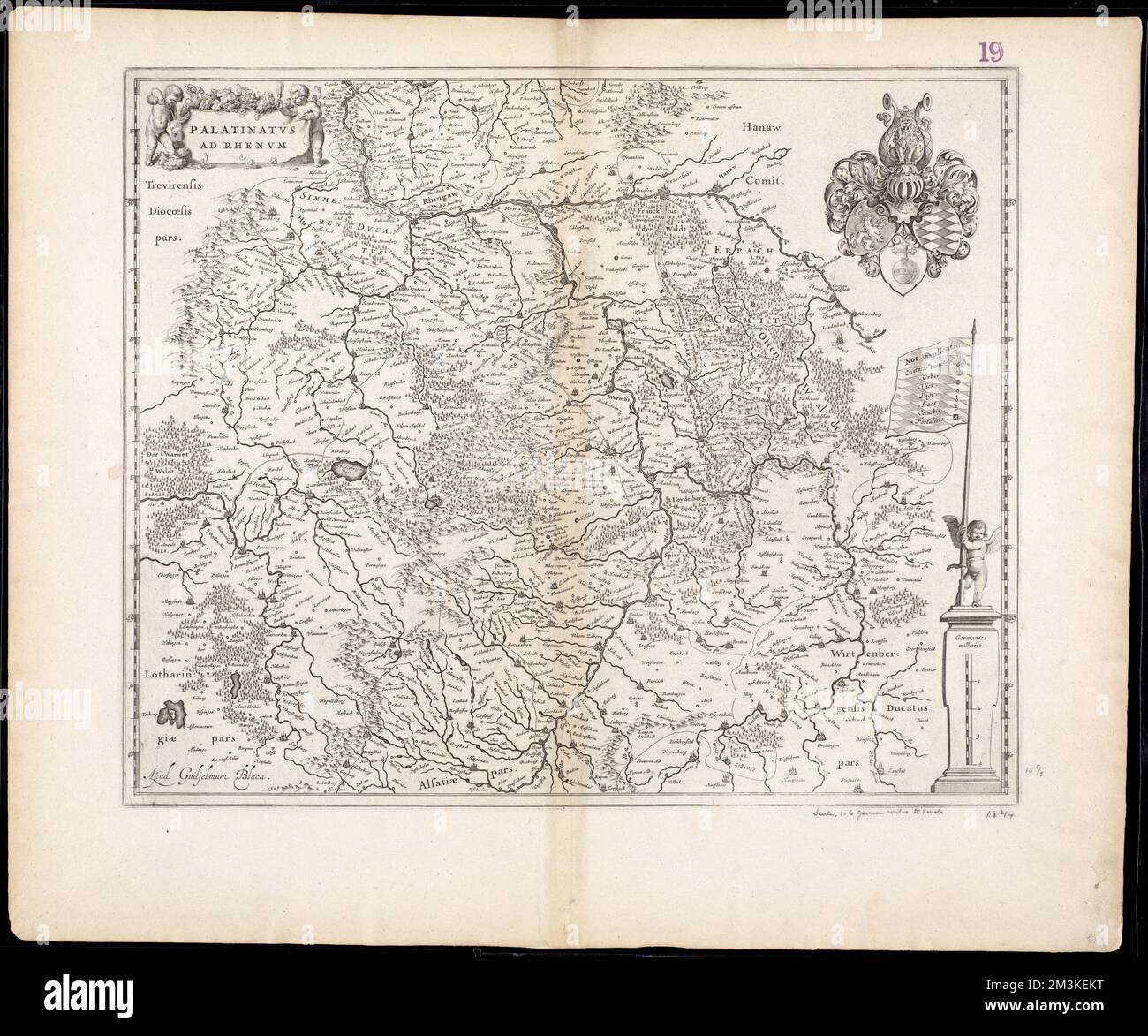 Palatinatus ad Rhenum , Rhineland-Palatinate Germany, Maps, Early works ...