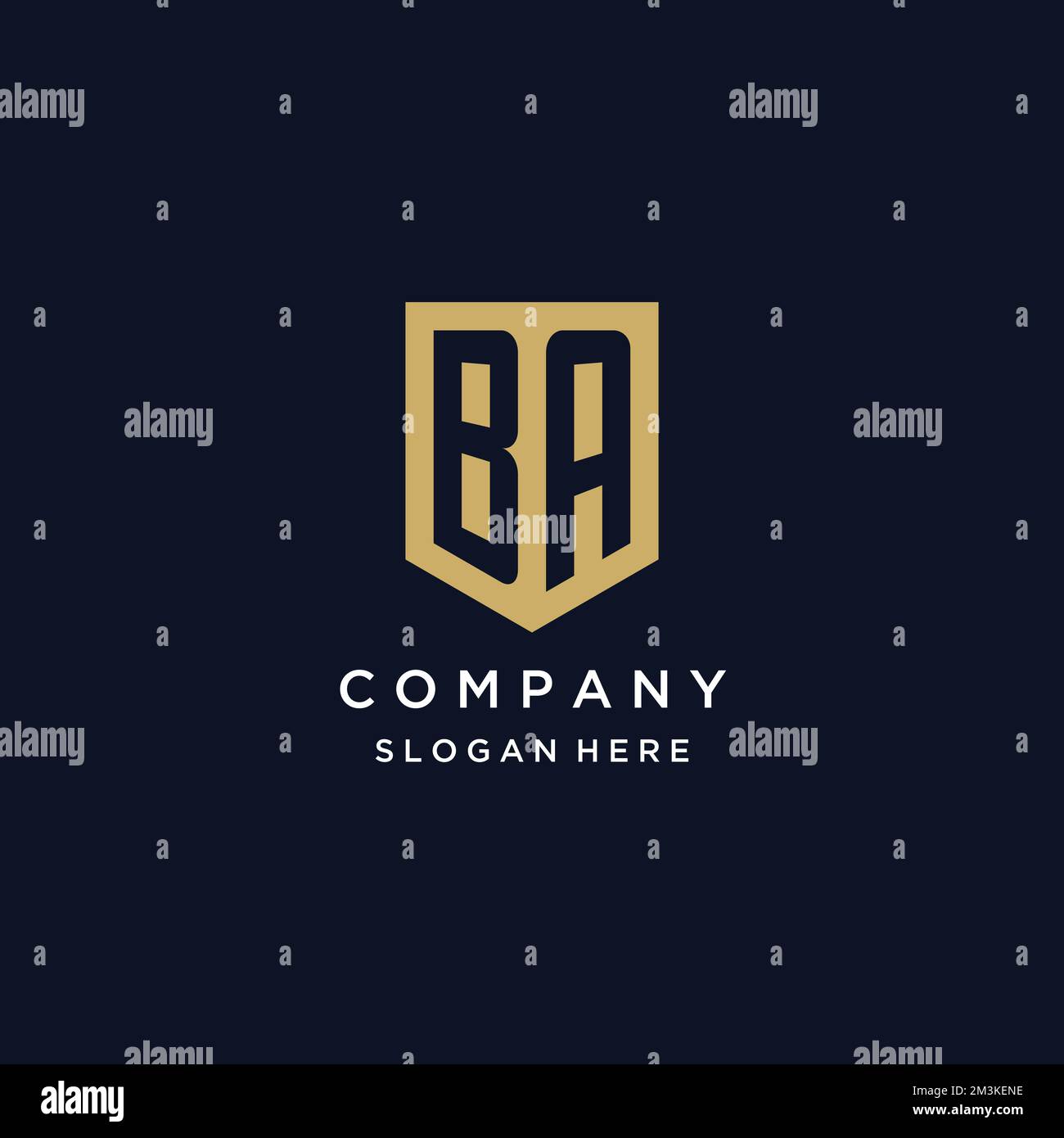 Logo initial letters ba vector vectors hi-res stock photography and ...
