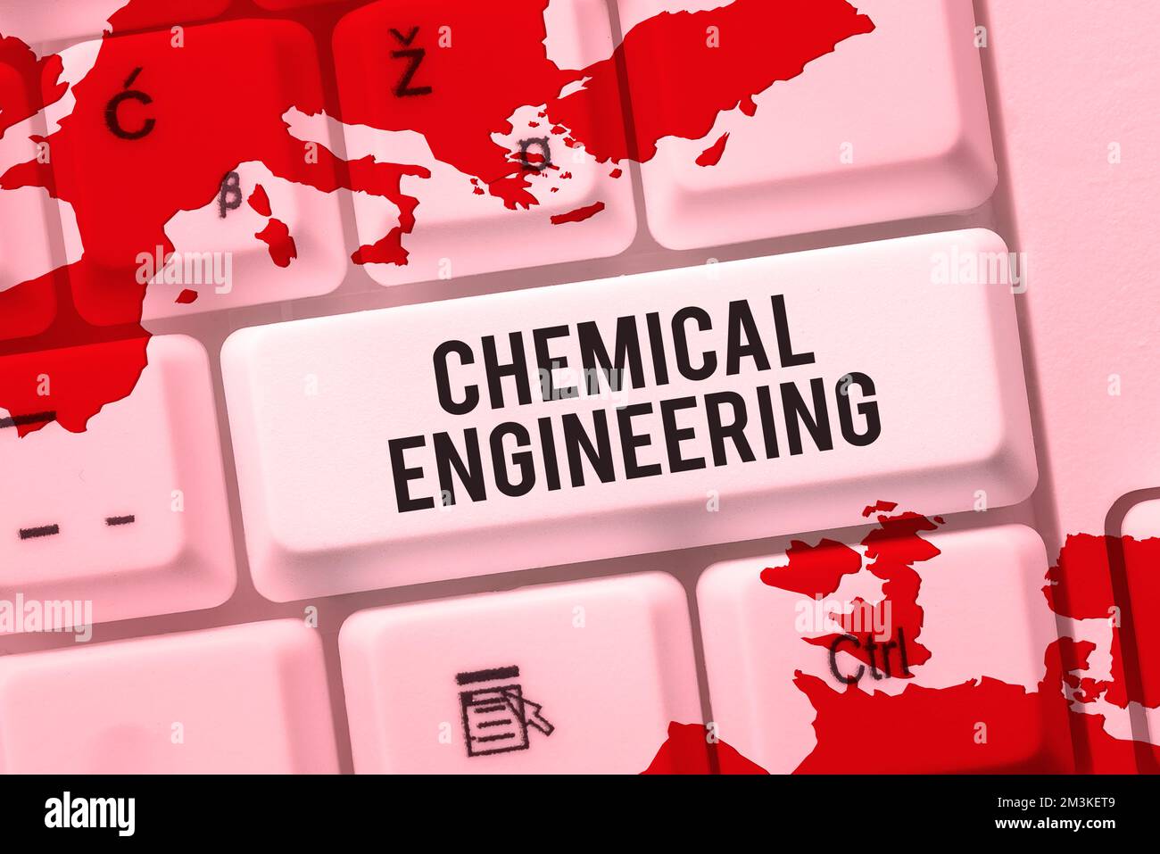 Sign displaying Chemical Engineering. Word Written on developing things ...