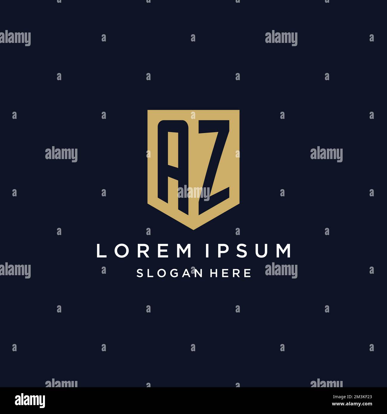 Logo initial letters az vector vectors hi-res stock photography and ...