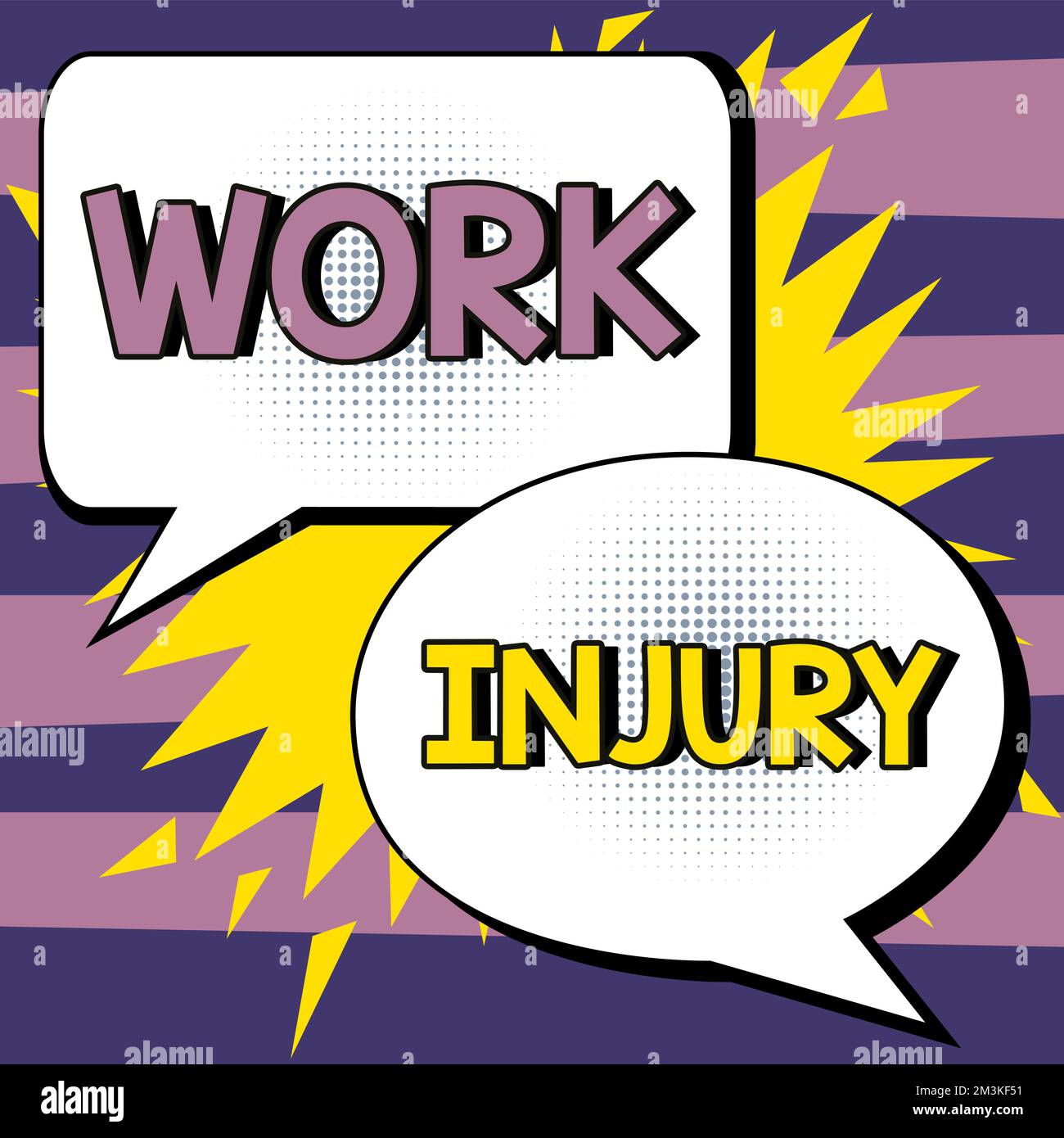 Hand writing sign Work Injury. Business concept Accident in job Danger ...