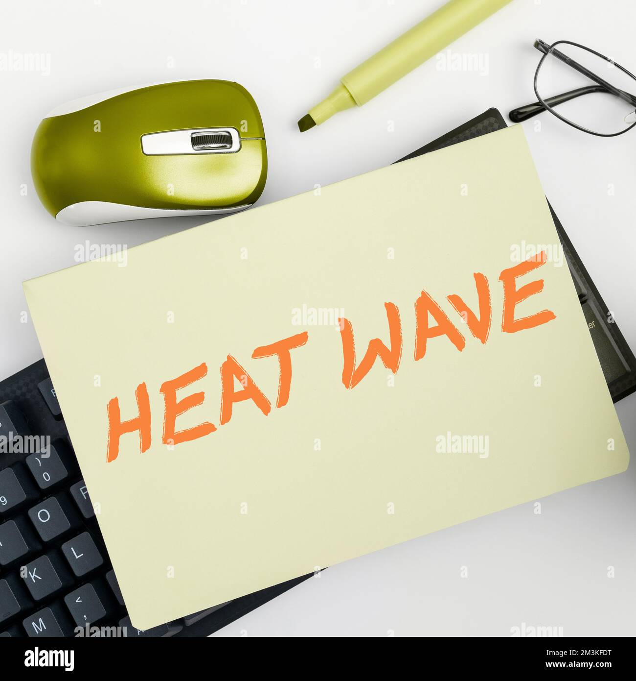 Writing displaying text Heat Wave. Concept meaning a prolonged period ...