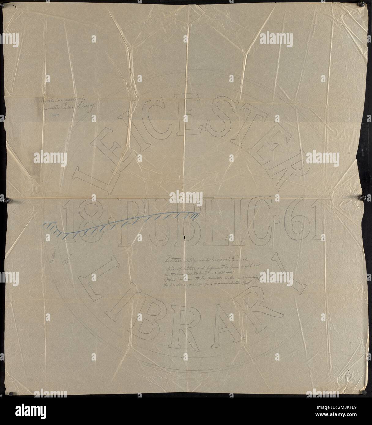 Panel in gable of Leicester Public Library , Libraries, Architectural ...