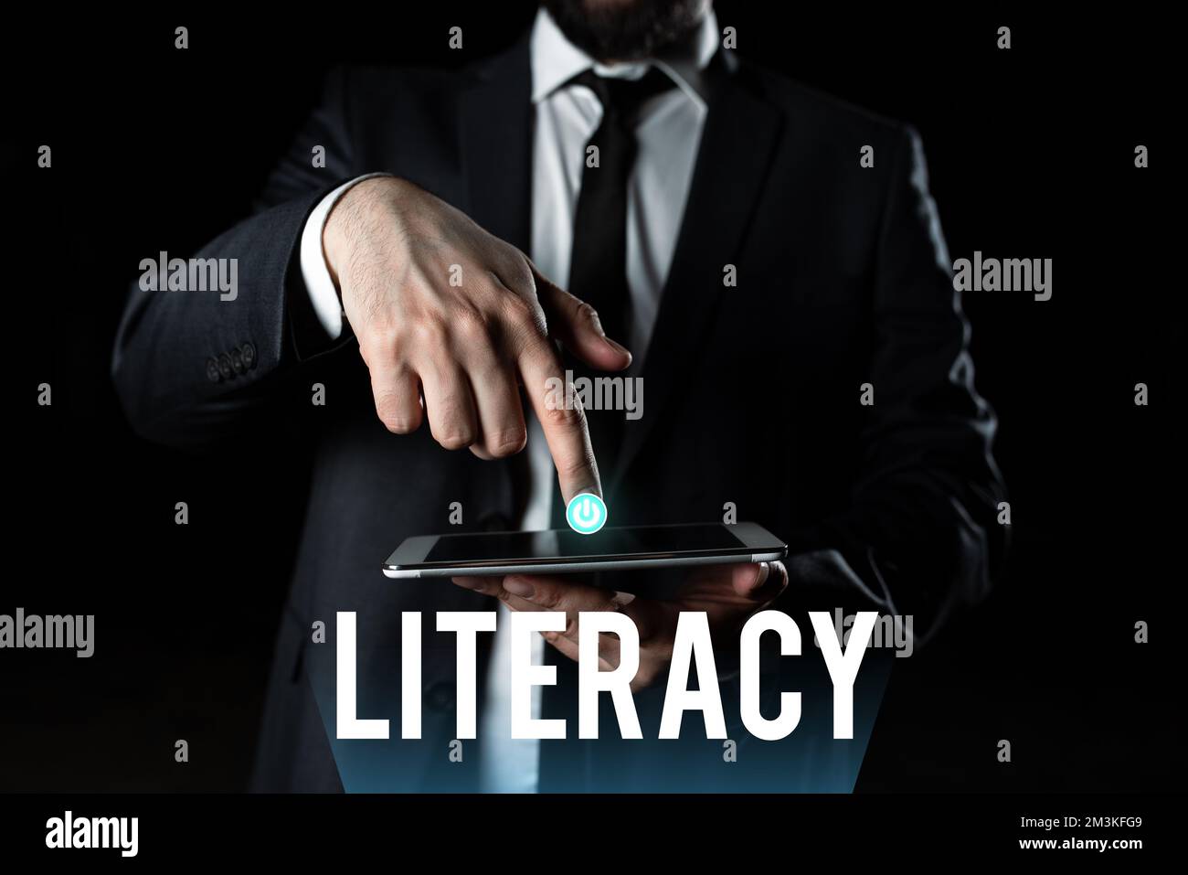 Sign displaying Literacy. Concept meaning ability to read and write ...