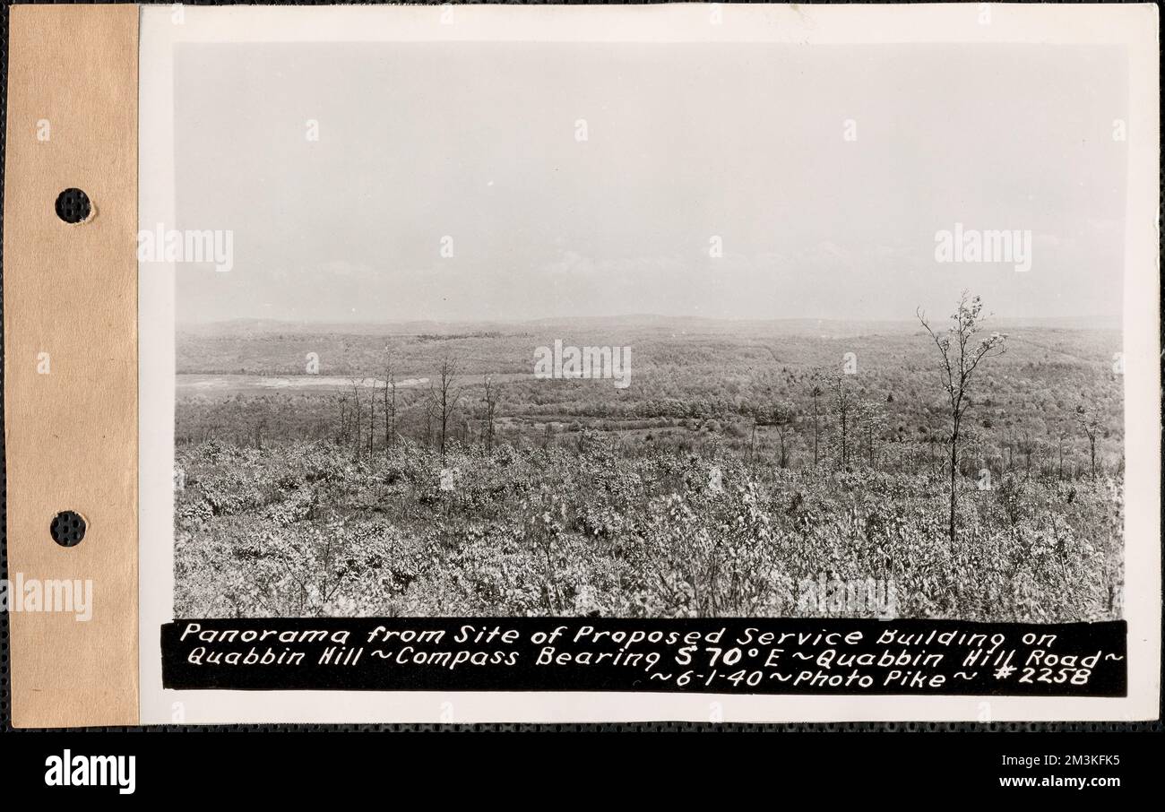 Panorama from site of proposed service building on Quabbin Hill ...