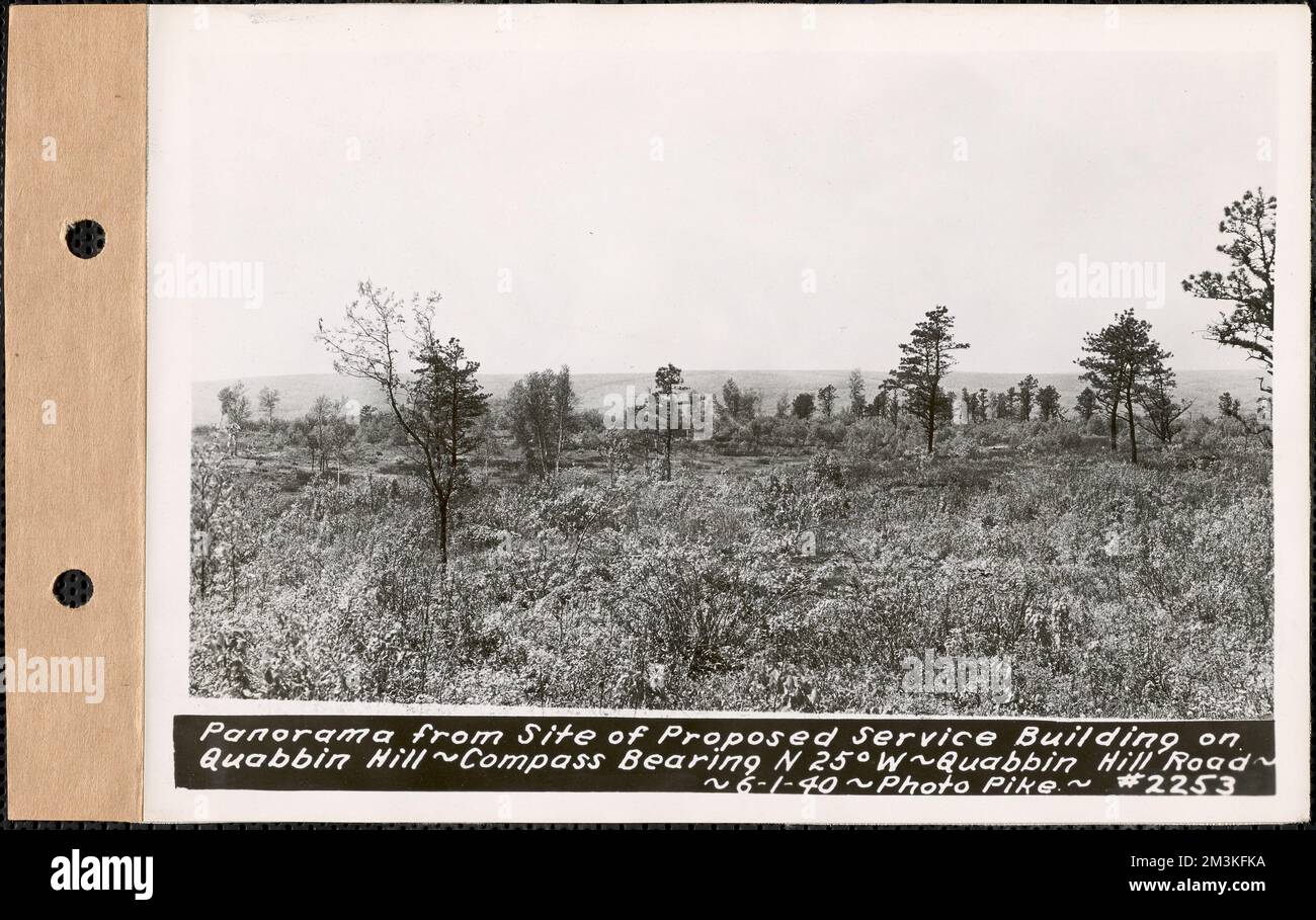 Panorama from site of proposed service building on Quabbin Hill ...