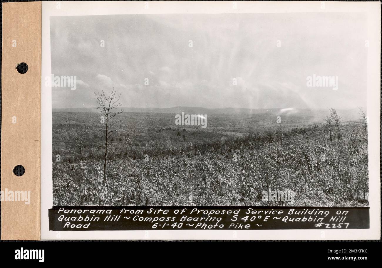 Panorama from site of proposed service building on Quabbin Hill ...