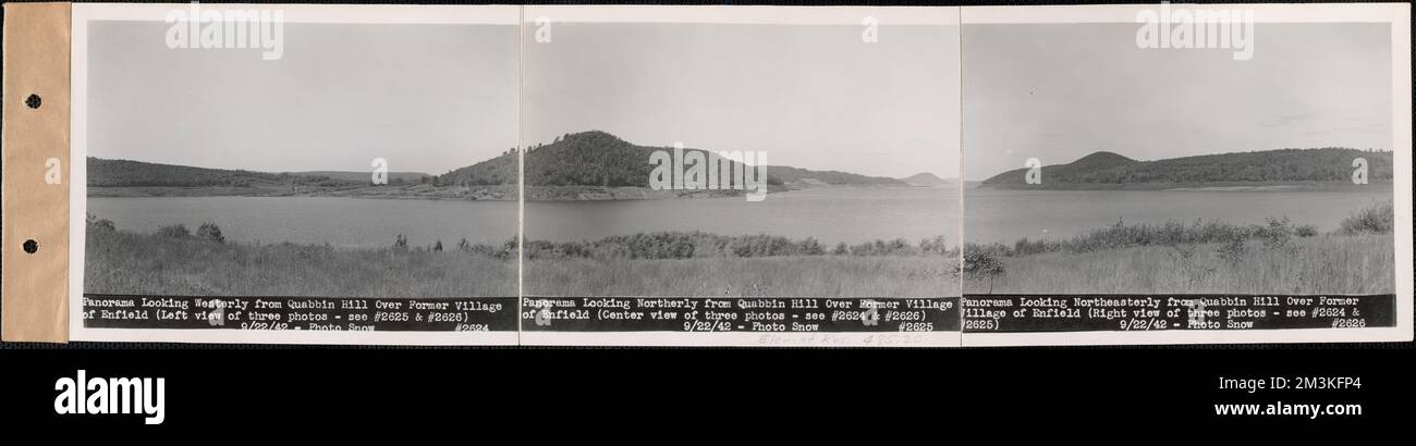 Panorama looking northerly from Quabbin Hill over former village of ...