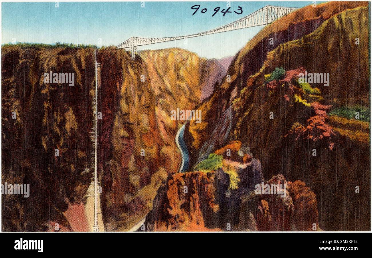 Panorama of the Royal Gorge, Colo., one of the world's greatest chasms ...