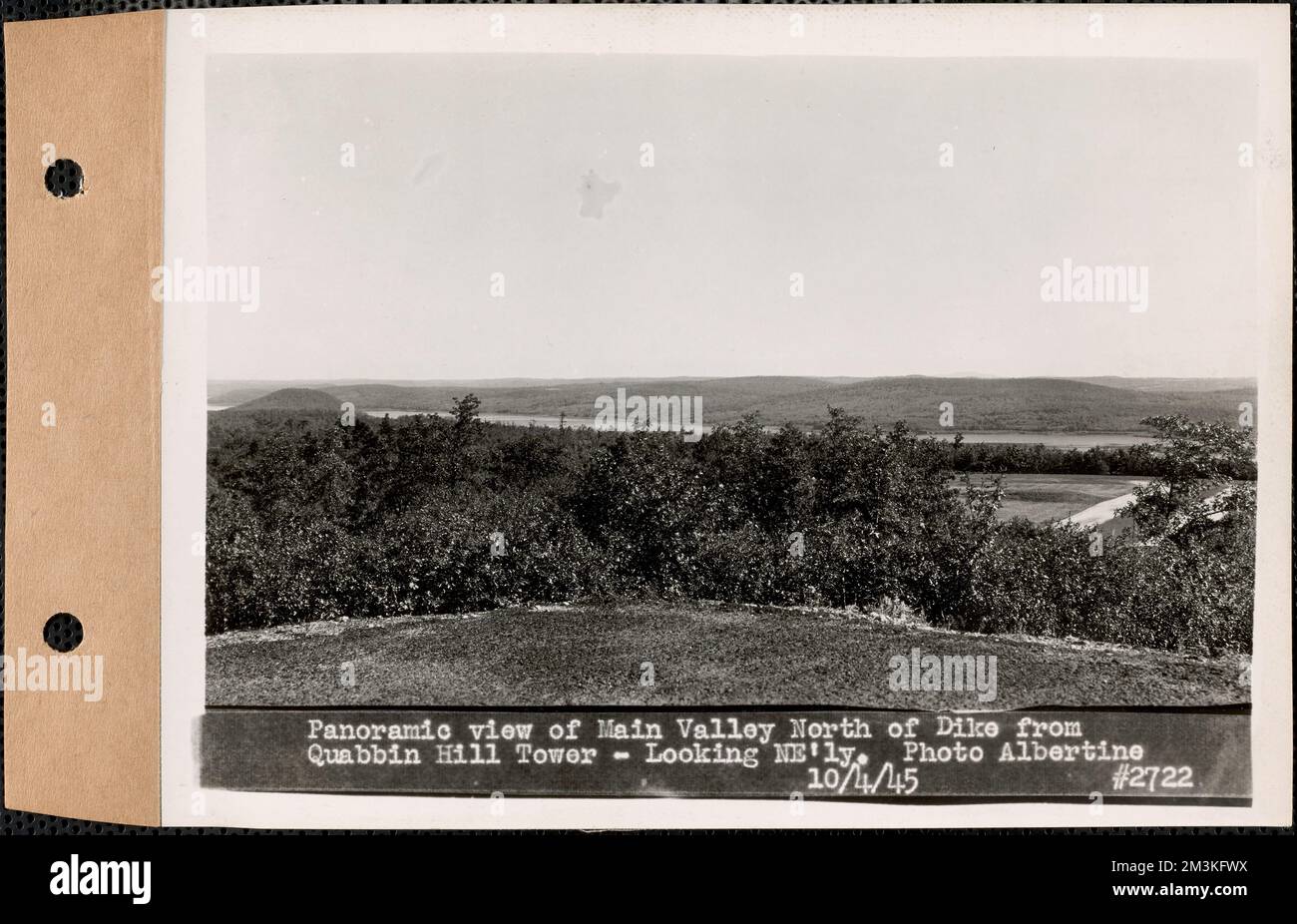 Panoramic view of Main Valley north of dike from Quabbin Hill Tower ...