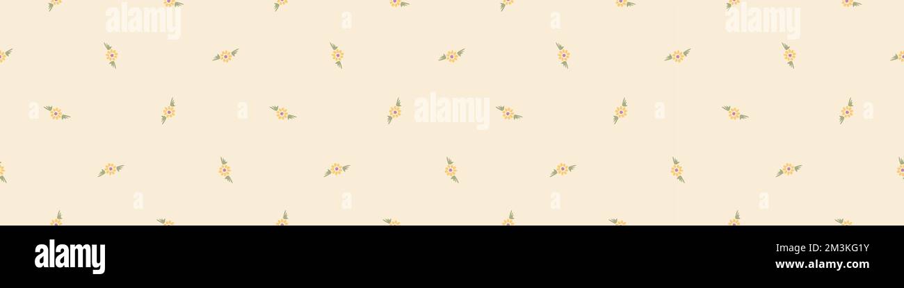 Natural allotment floral vector border. Seamless garden growing floral ...