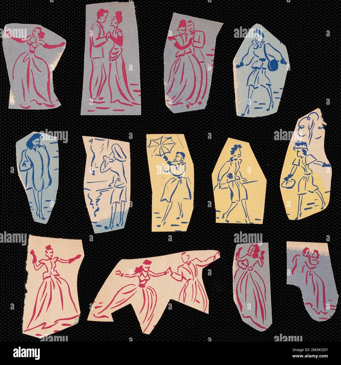 Paper cutouts from statuette paper doll book , Reproductive prints ...