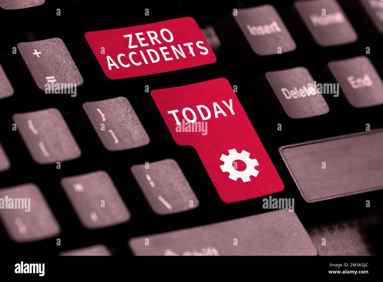 Conceptual caption Zero Accidents. Business overview important strategy ...