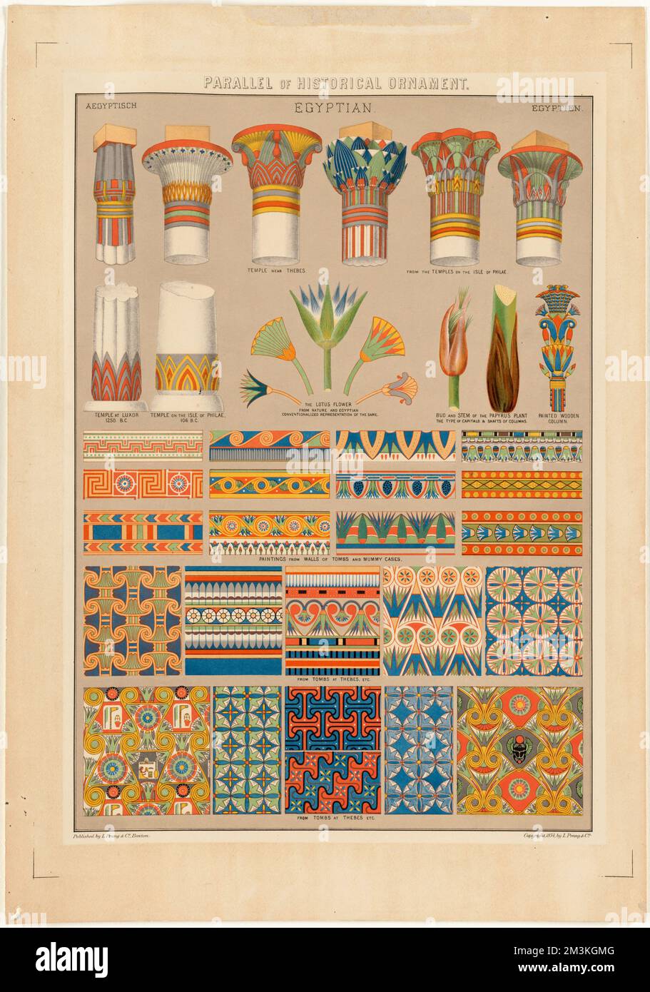 Parallel of historical ornament, Egyptian , Architectural decorations ...
