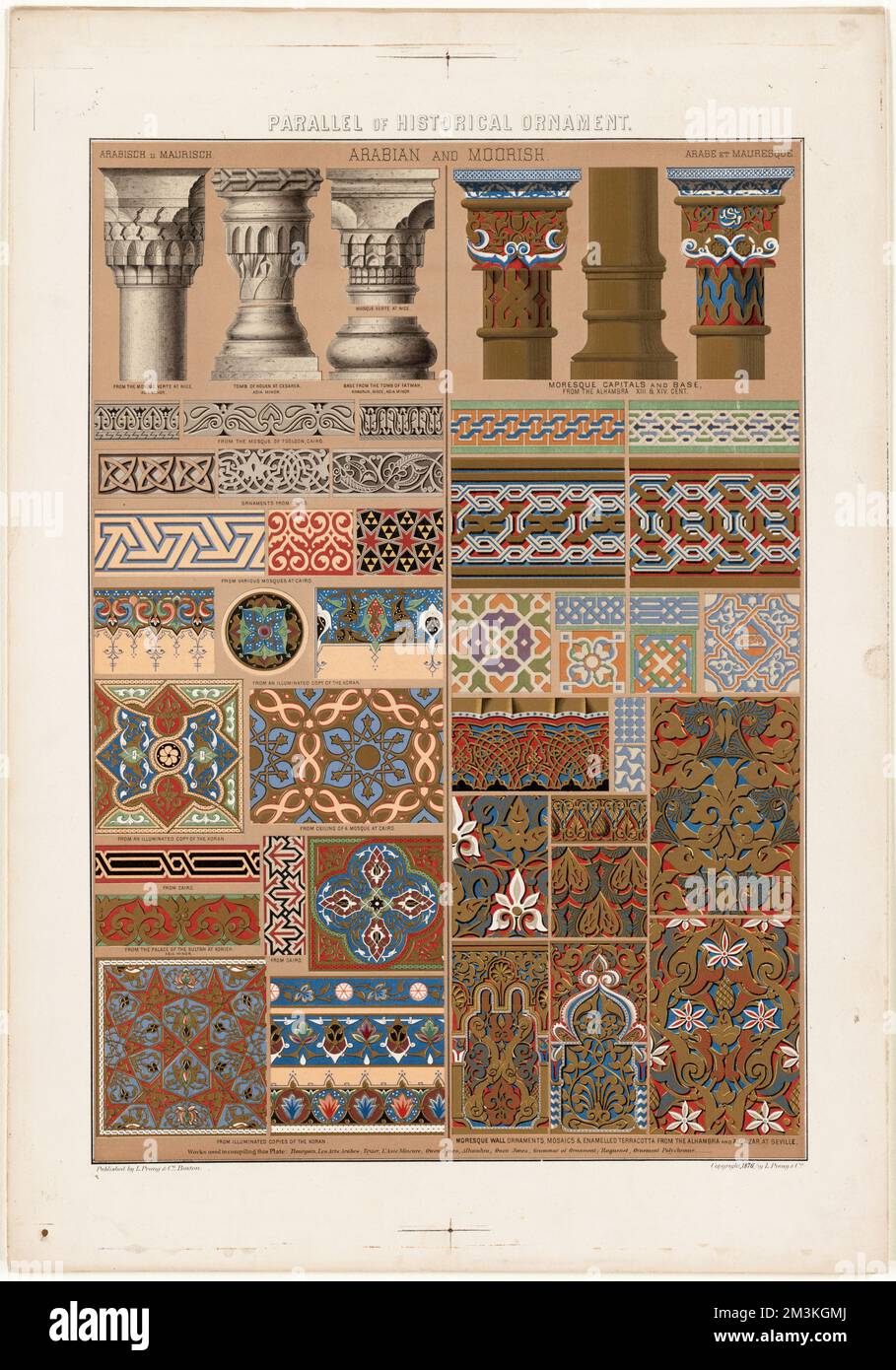 Parallel of historical ornament, Arabian and Moorish , Architectural ...