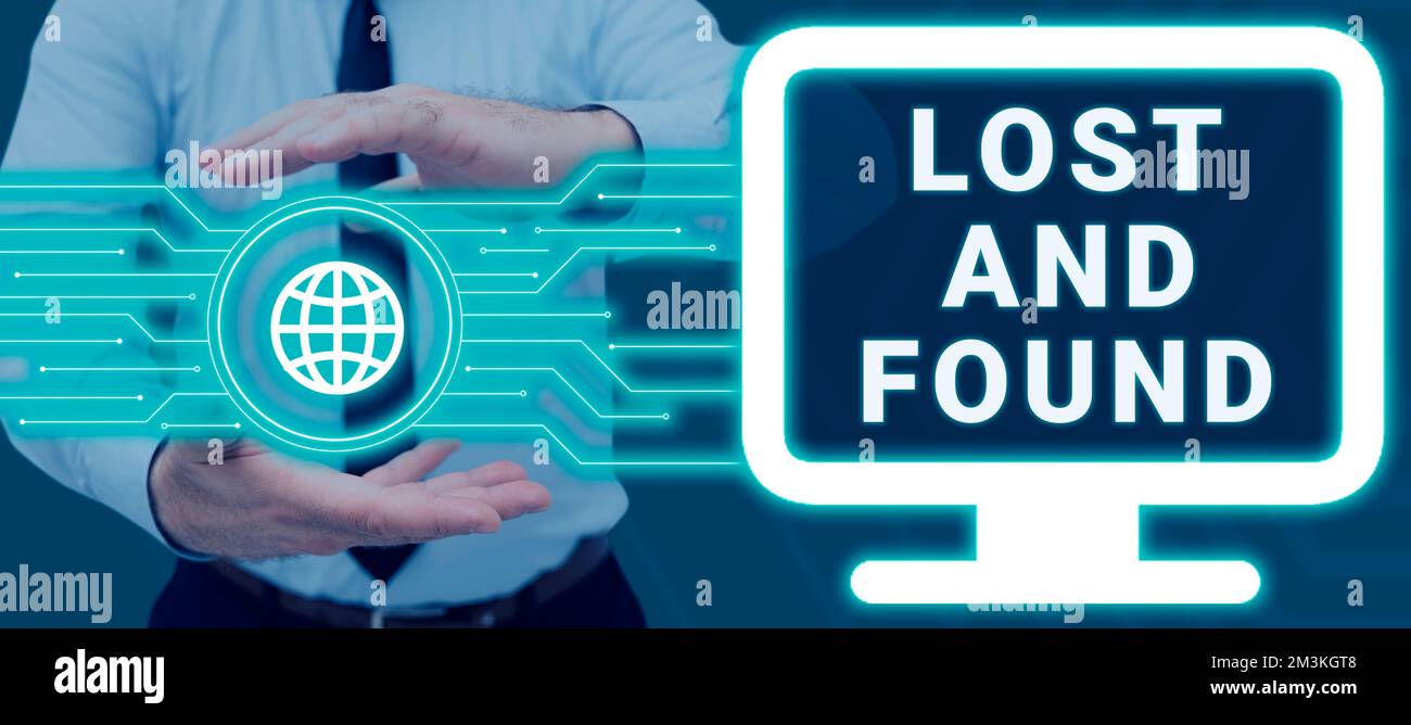 Writing displaying text Lost And Found. Internet Concept Place where ... Writing displaying text Lost And Found. Internet Concept Place where ...