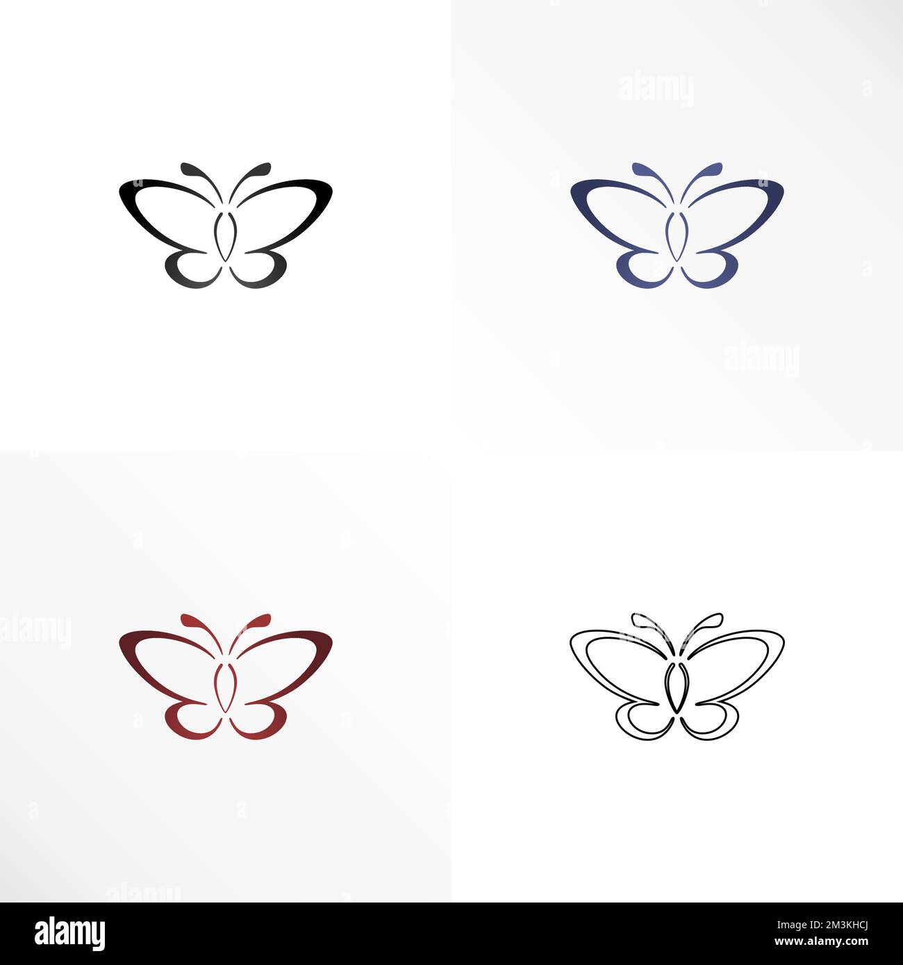 Butterfly icon in simple Stock Vector Images - Alamy