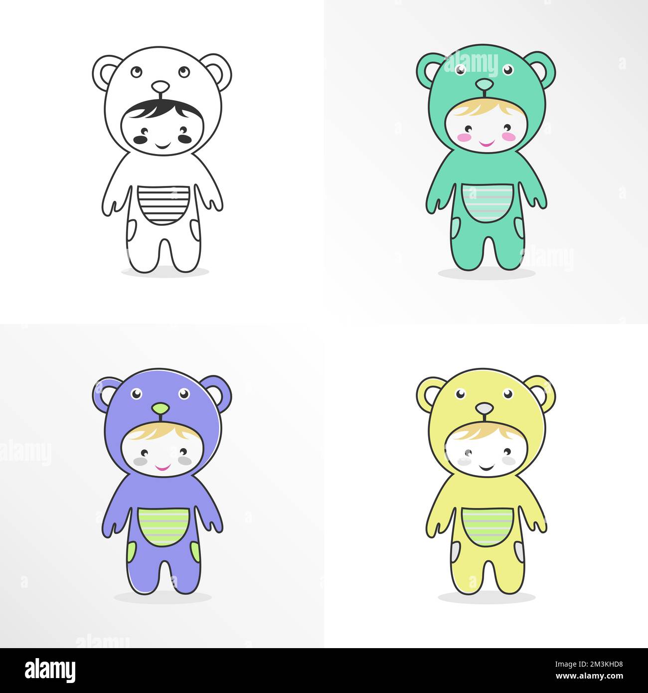 Cute little boy with headgear jacket image graphic icon logo design ...