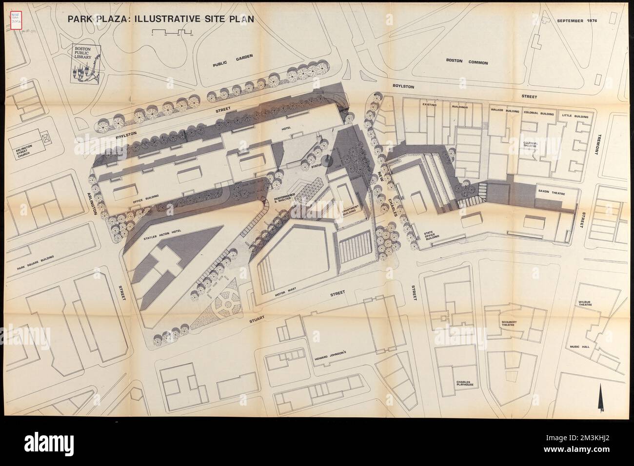 Park Plaza : illustrative site plan , Boston Mass., Maps, Buildings ...