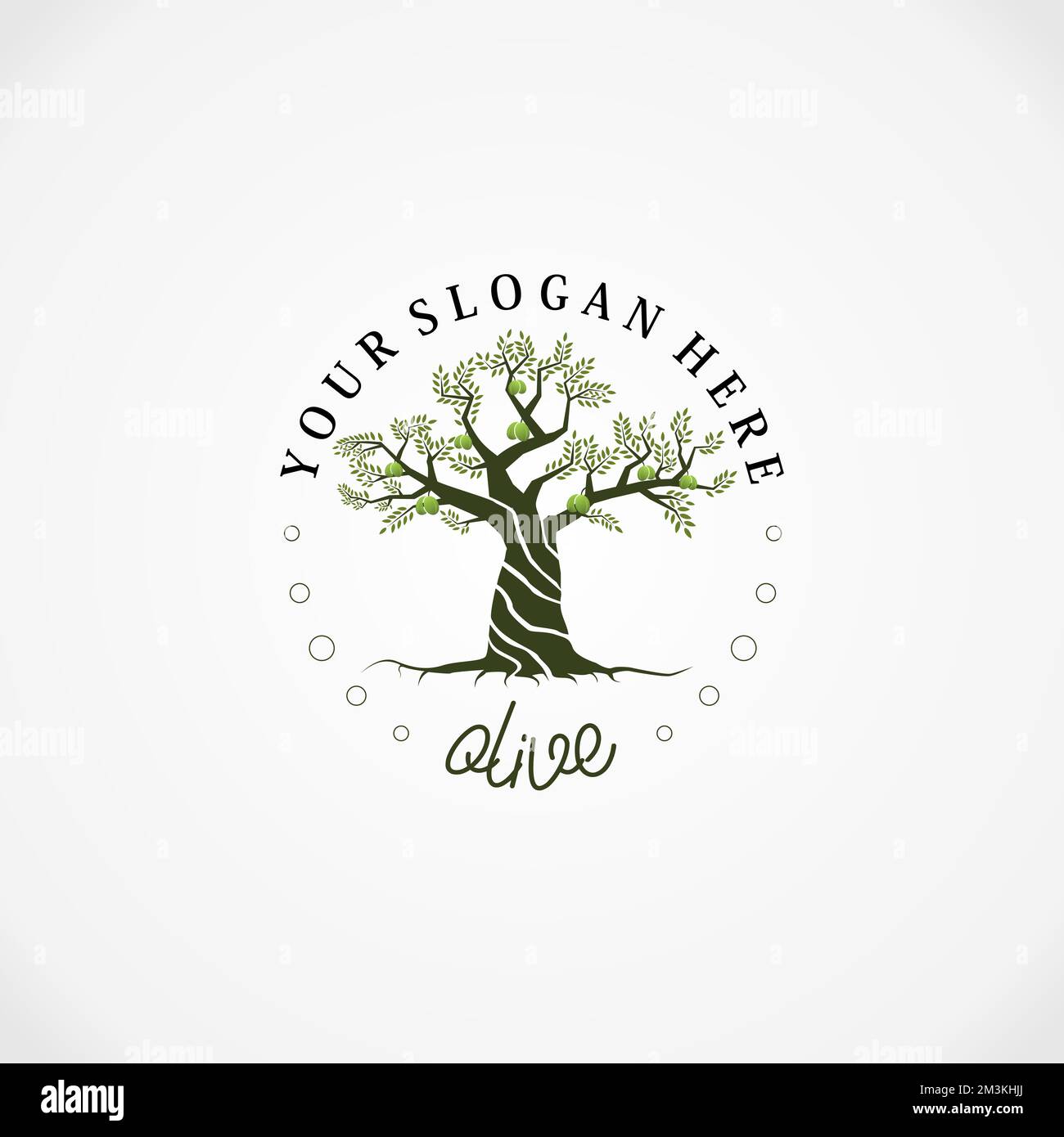 Old olive tree in Stock Vector Images - Alamy