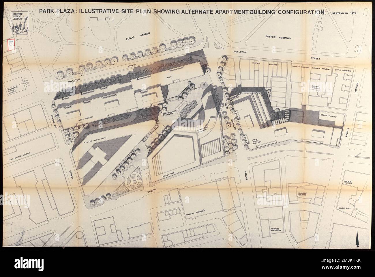 Park Plaza : illustrative site plan showing alternate apartment ...