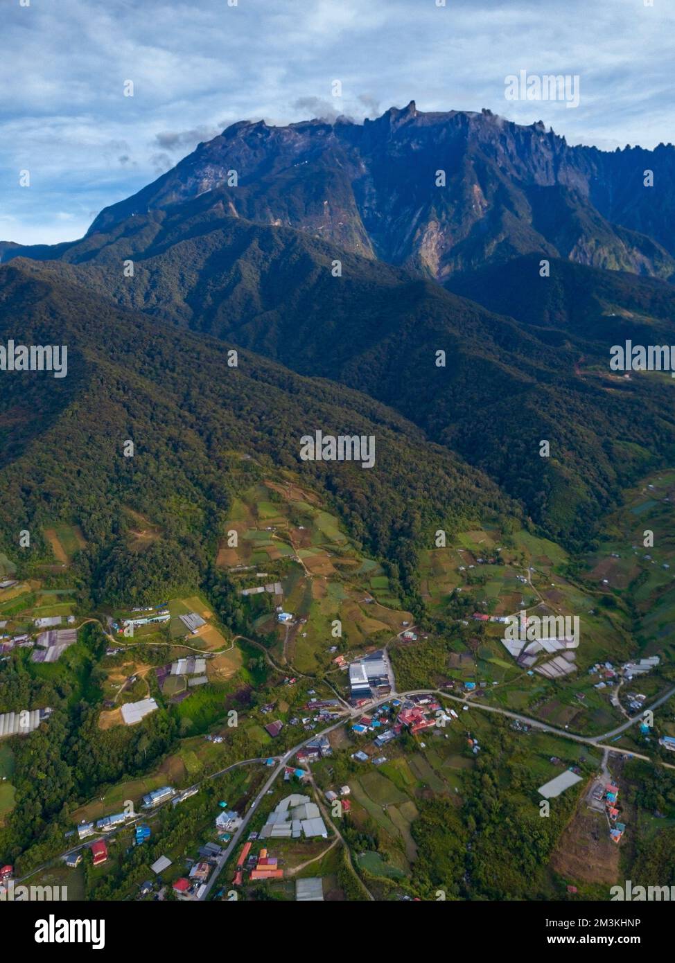 Aerial view of majestic Mount Kinabalu, Kundasang Sabah Stock Photo - Alamy