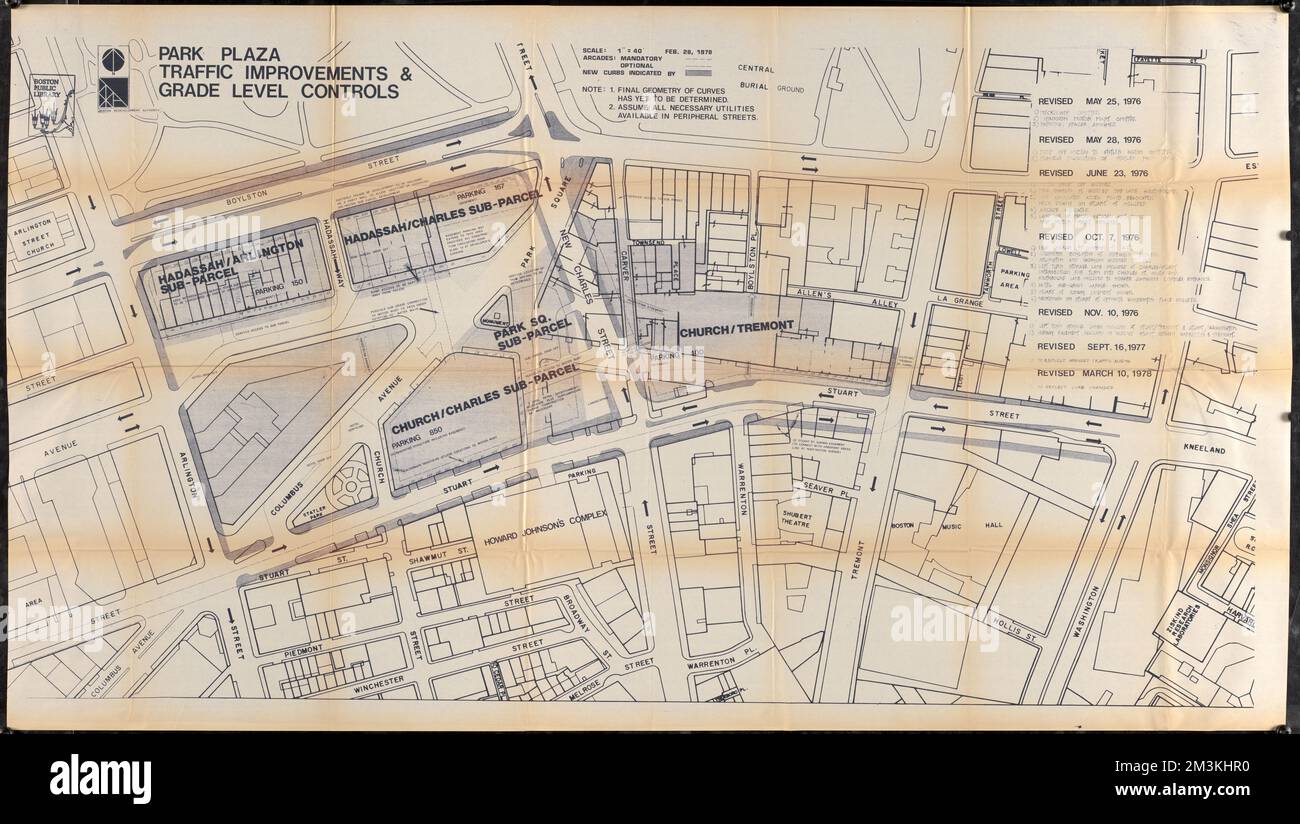 Park Plaza traffic improvements & grade level controls , Boston Mass ...