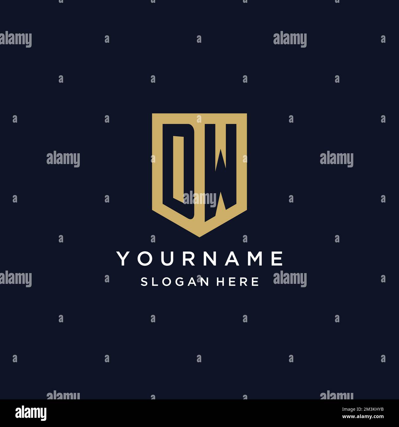 Dw initials logo hi-res stock photography and images - Alamy