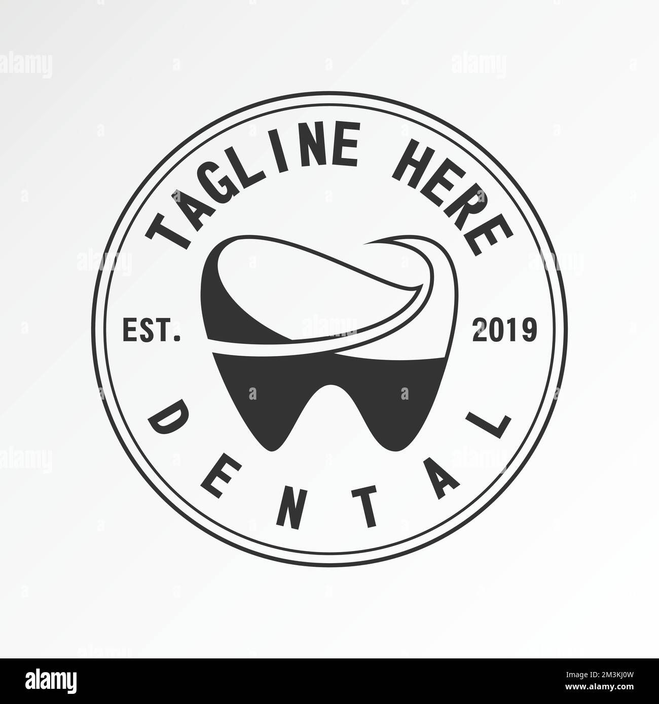 dental, tooth, teeth treatment in classic emblem image graphic icon ...