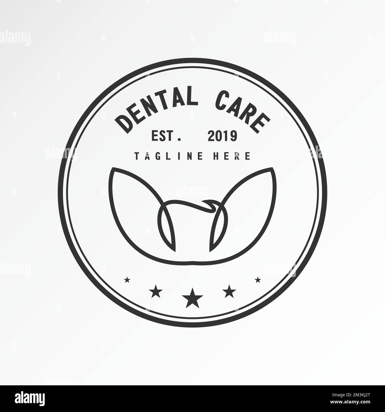 dental , teeth, tooth with leaf treatment in line classic image graphic ...