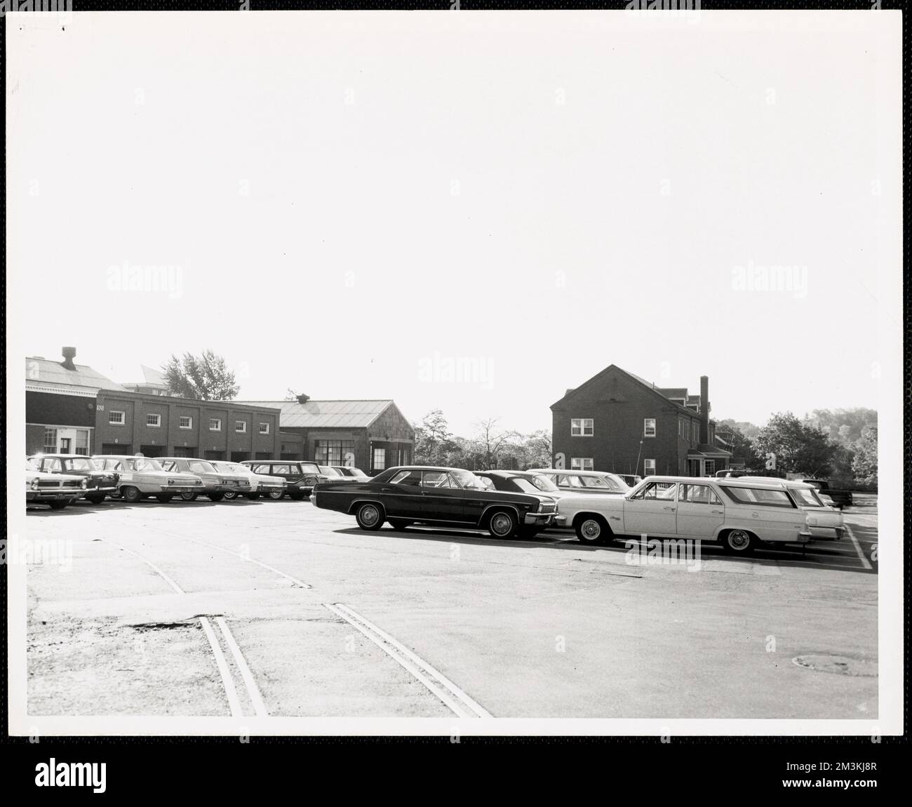 Parking area, rear of garage , Armories, Buildings, Parking lots ...