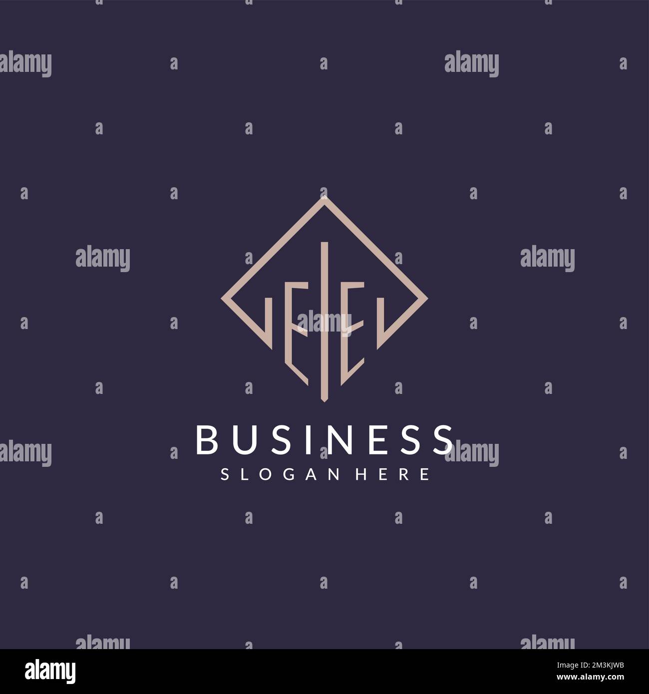 EE initial monogram logo with rectangle style design ideas Stock Vector ...