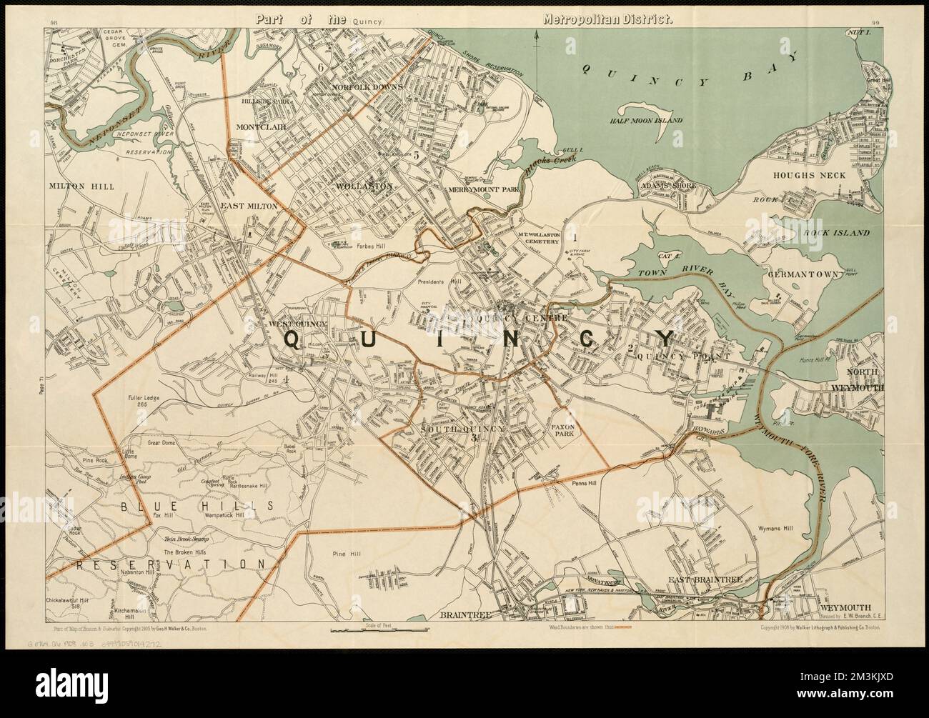 Part of the (Quincy) metropolitan district , Quincy Mass., Maps Norman ...